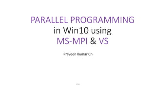 Parallel programming c++ win10 msmpi visual studio | PPT