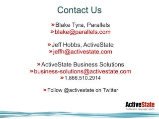 Improving Customer Experience Using ActivePerl and ActivePython | PPT
