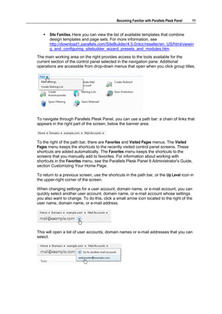 Parallels Plesk Panel 9 Quick Start Guide | PDF