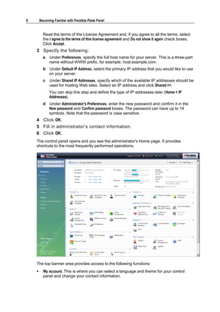 Parallels Plesk Panel 9 Quick Start Guide | PDF