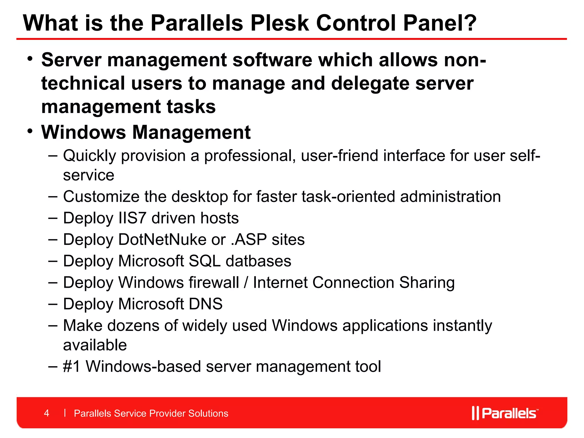 Parallels Presentation Materials | PPT