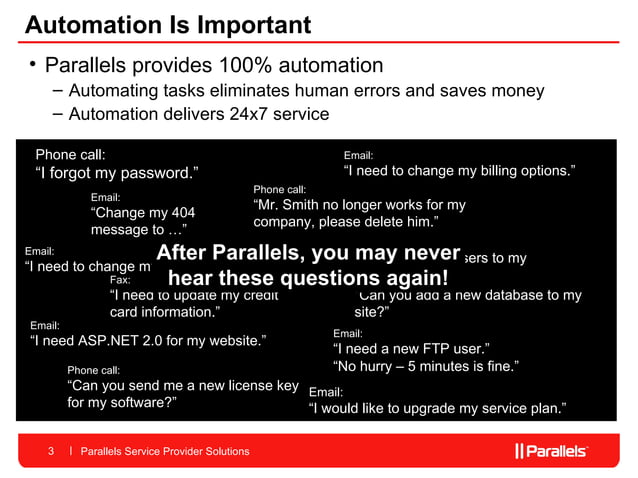 Parallels Presentation Materials | PPT
