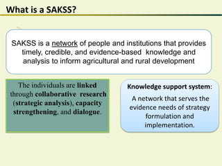 Setting up SAKSS Governance Structure and Analytical Network in ...
