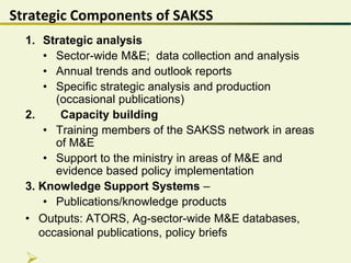 Setting up SAKSS Governance Structure and Analytical Network in ...