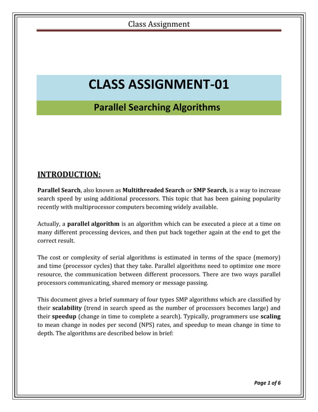 Parallel searching | PDF