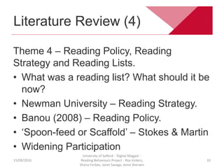 The Digital Magpie: the academic reading patterns of undergraduate ...