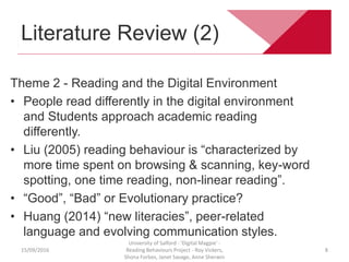 The Digital Magpie: the academic reading patterns of undergraduate ...