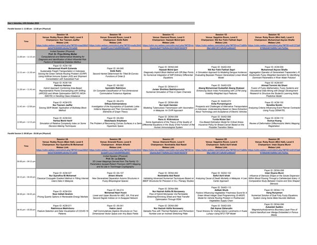 Parallel Session ScheduleParallel Session ScheduleParallel Session ...