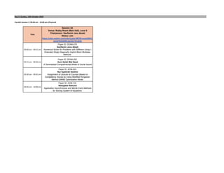 Parallel Session ScheduleParallel Session ScheduleParallel Session ...