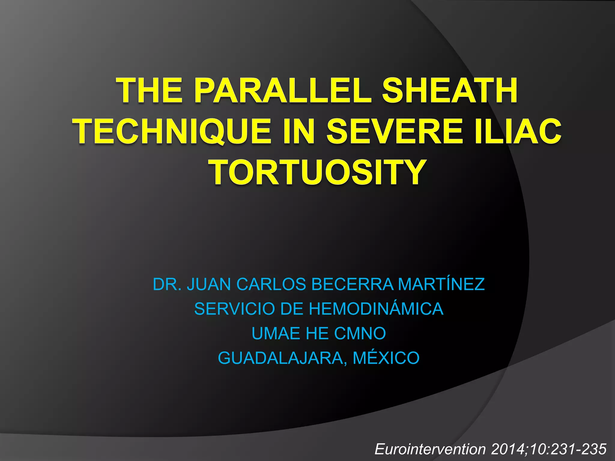Parallel sheath technique | PPTX