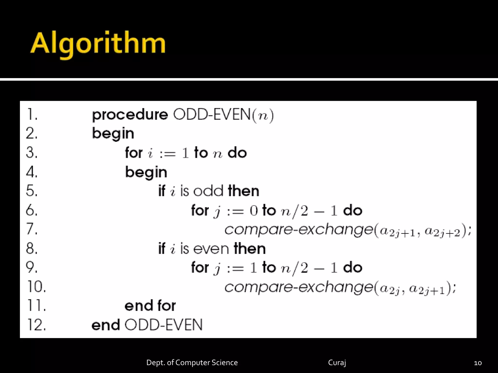 Parallel sorting | PPTX