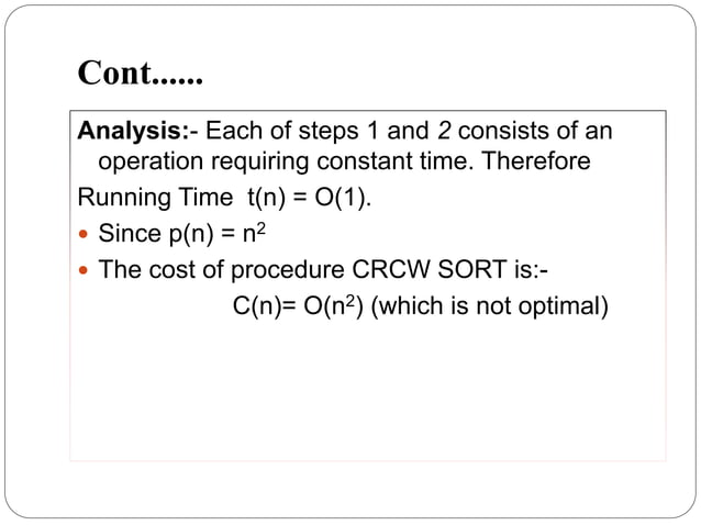 Parallel sorting algorithm | PPTX | Programming Languages | Computing