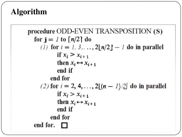 Parallel sorting algorithm
