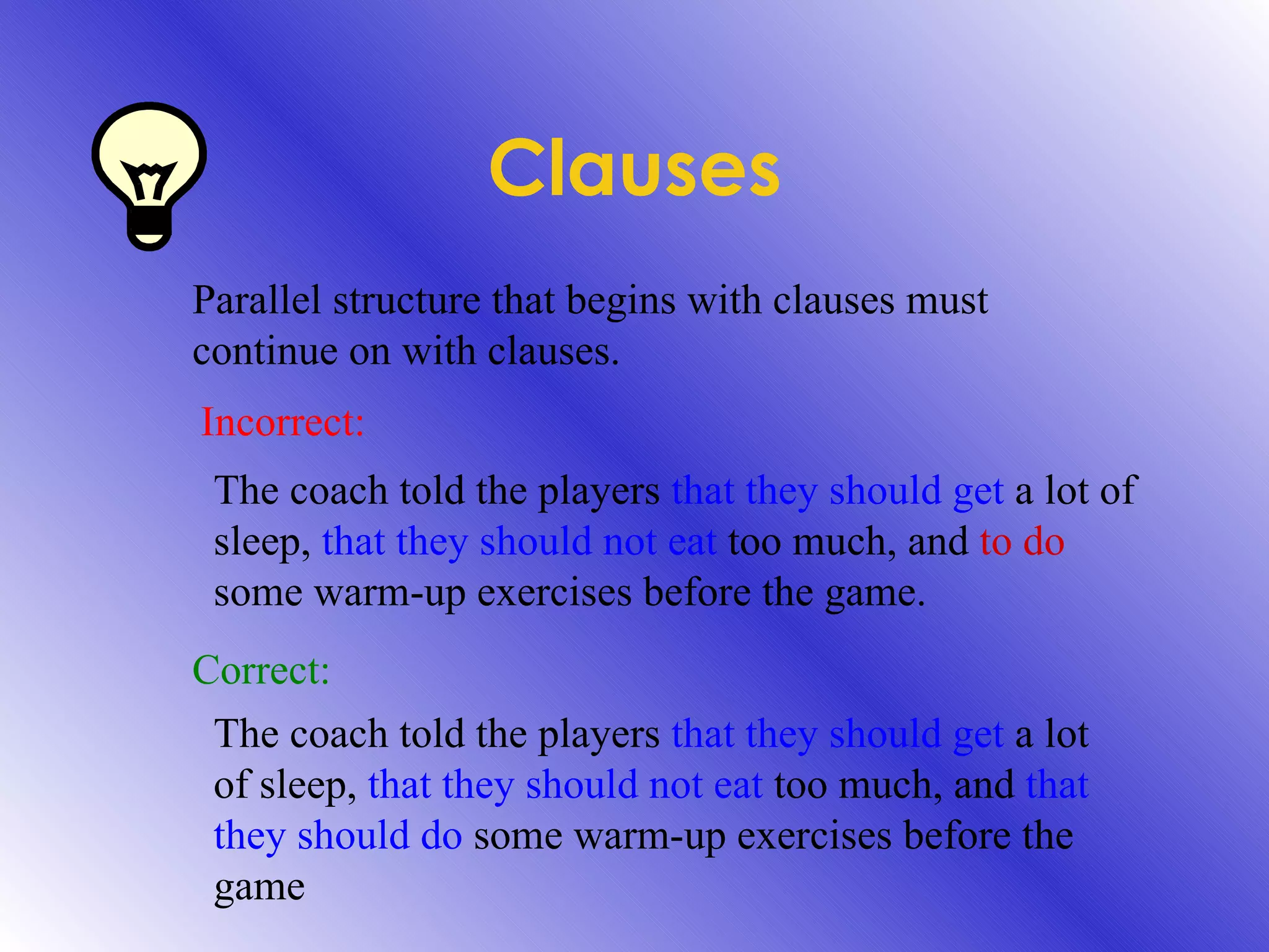 Parallel structure | PPT | Programming Languages | Computing