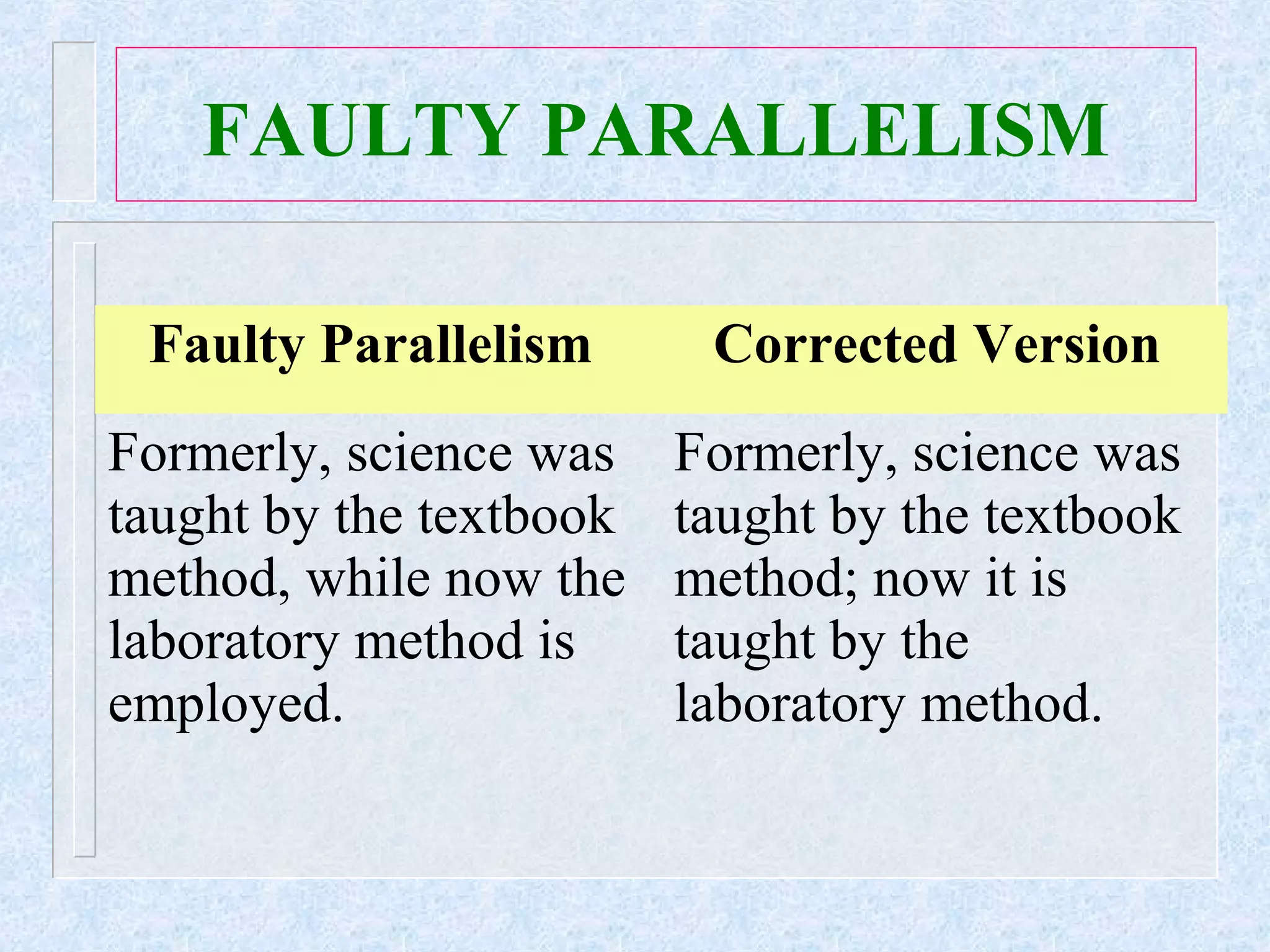 Parallel structure | PPT