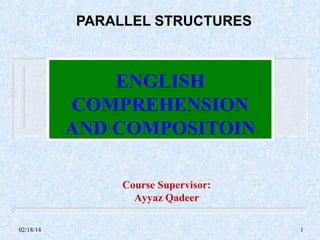 Parallel structure | PPT
