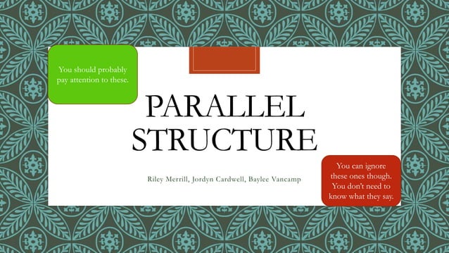 Parallel structure | PPT