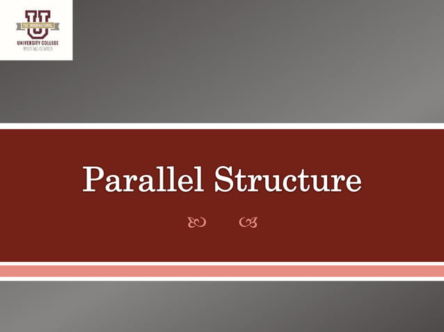 Parallel structure | PPT