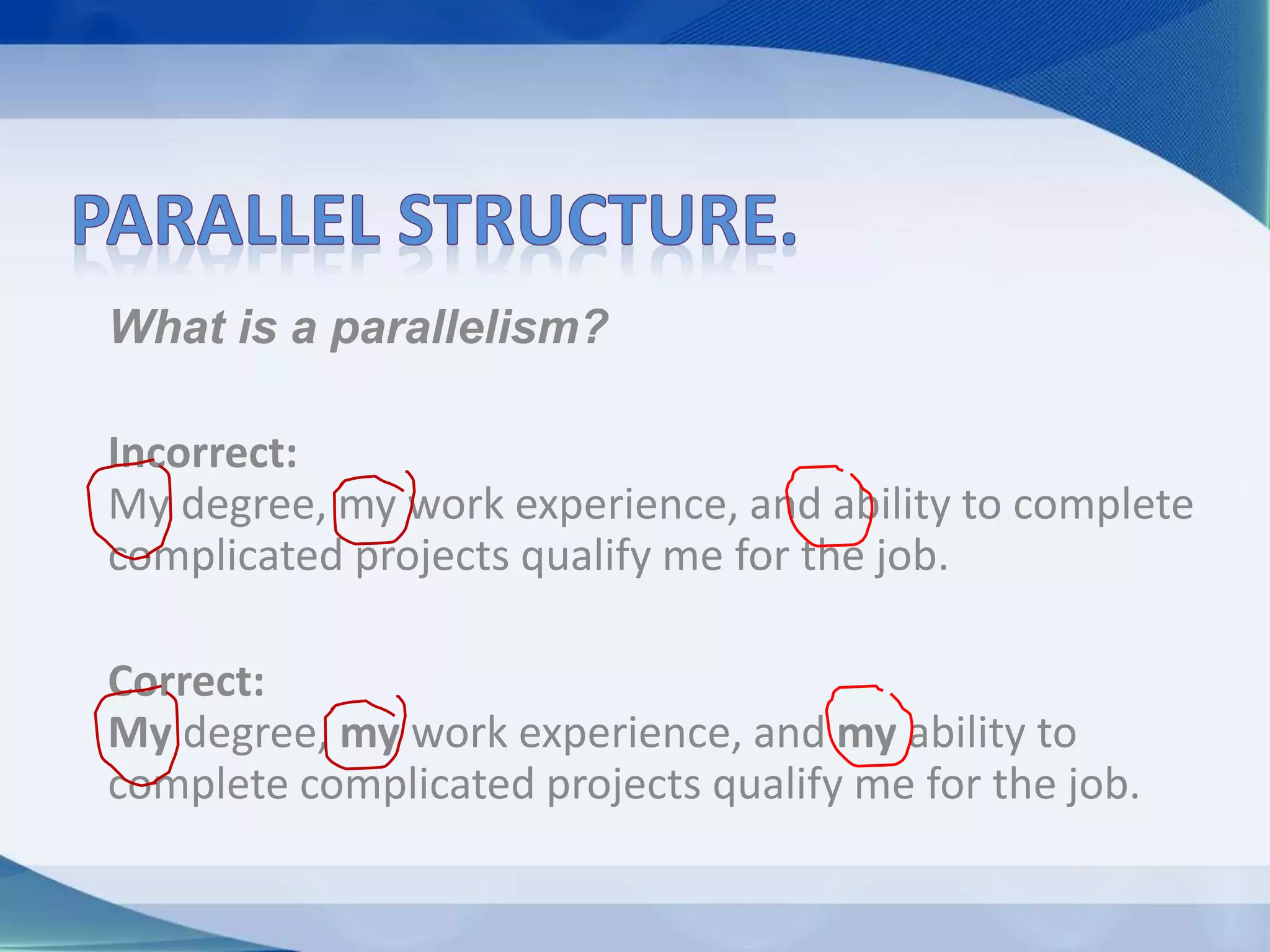 Parallel Structure | PPTX