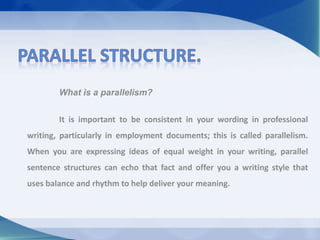 Parallel Structure | PPTX