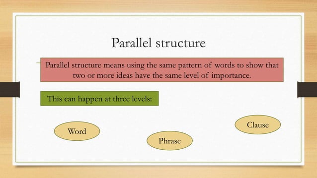 Parallel structure | PPT