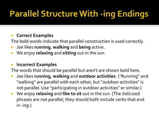 Parallel structure | PPTX