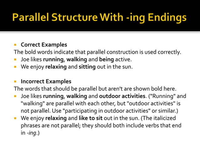 Parallel structure | PPTX