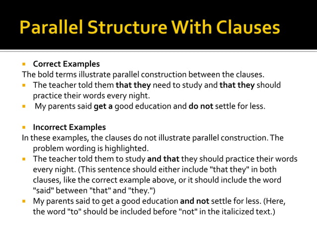 Parallel structure | PPTX