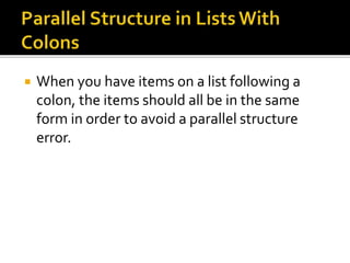 Parallel structure | PPTX