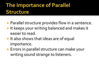 Parallel structure | PPTX