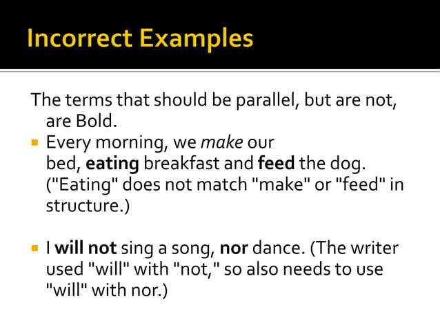 Parallel structure | PPTX