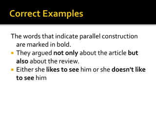 Parallel structure | PPTX