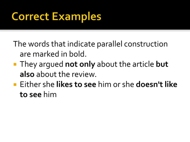 Parallel structure | PPTX