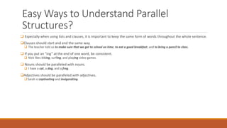 Parallel structure by nick and jessi | PPT