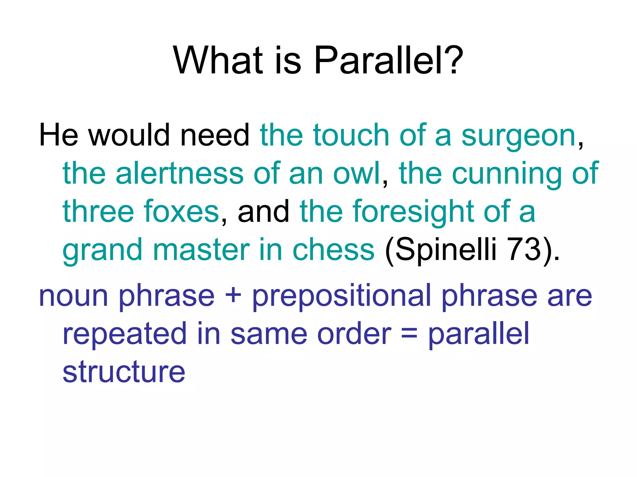 Parallel structure rev | PDF