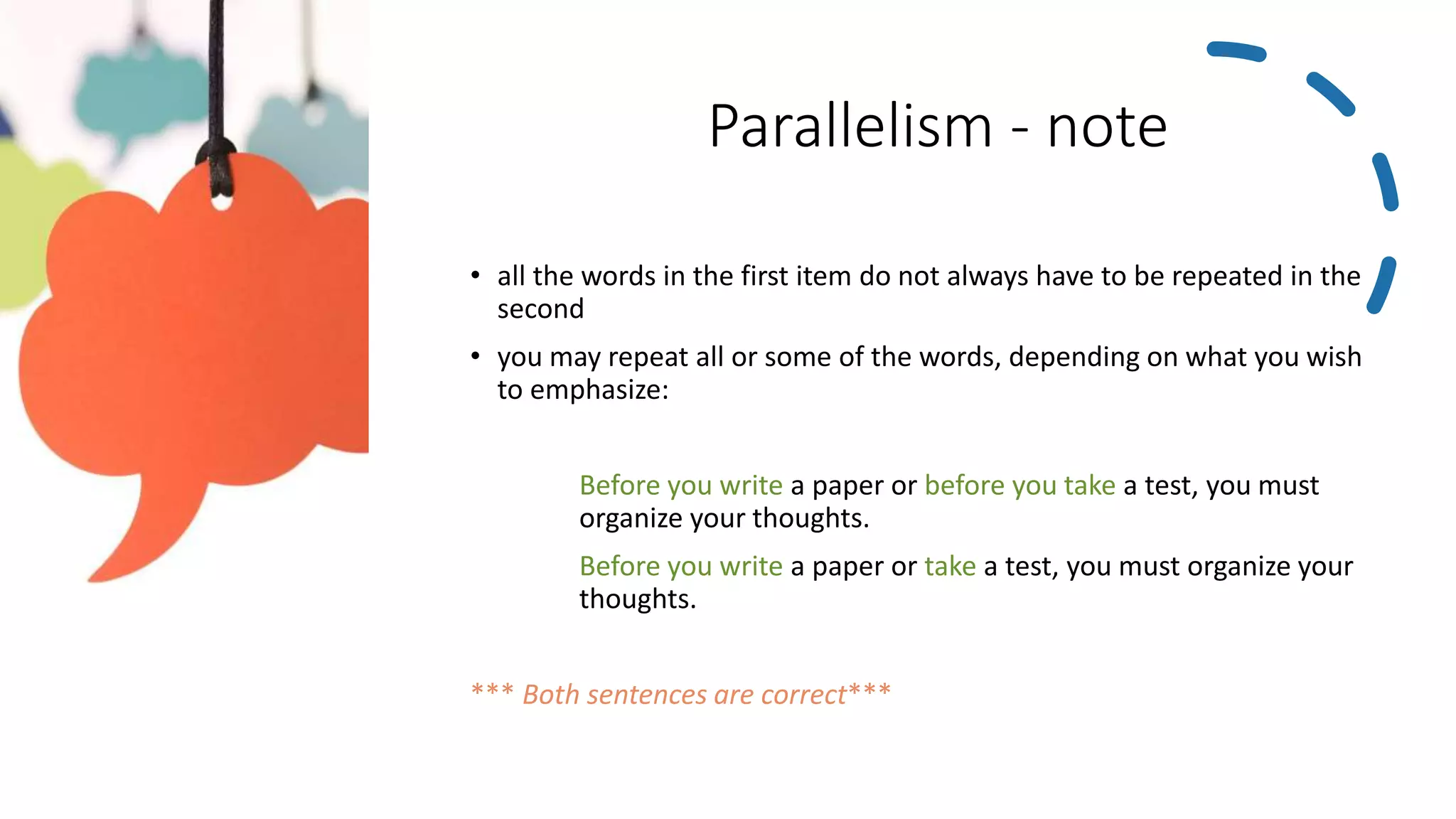 Parallel structures | PPTX