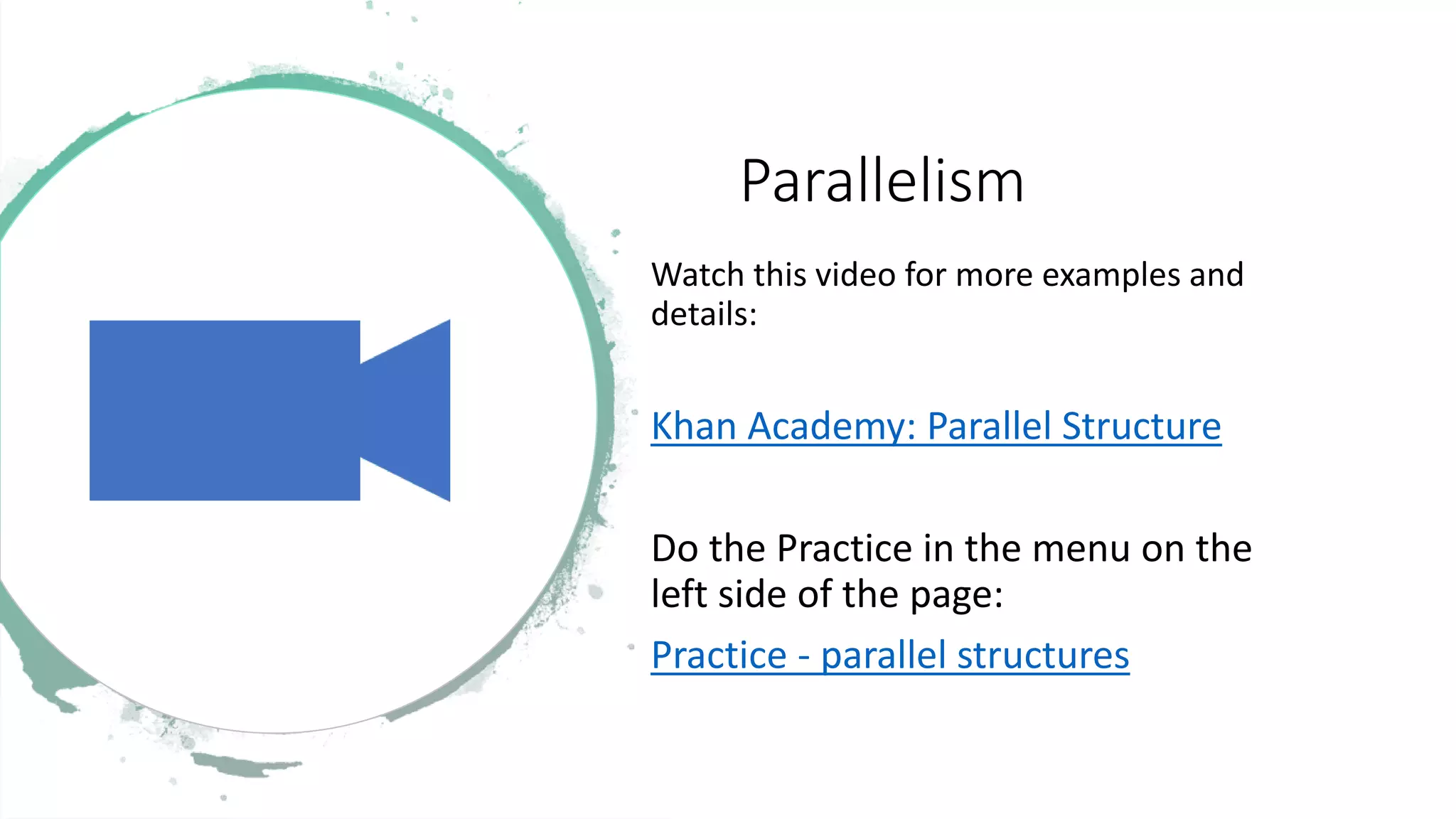 Parallel structures | PPTX