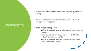 Parallel structures | PPTX