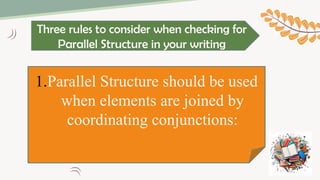 parallel structures PowerPoint presentation | PPTX