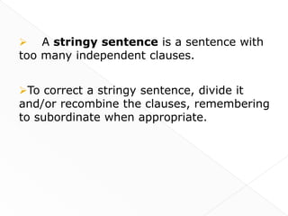 Parallel structures sentence problems | PPTX