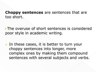 Parallel structures sentence problems | PPTX