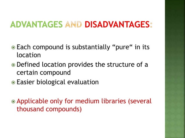 Parallel synthesis | PPTX | Chemistry | Science