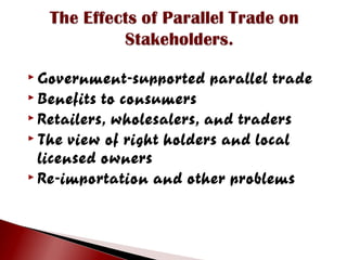 Parallel trade Basics | PPT