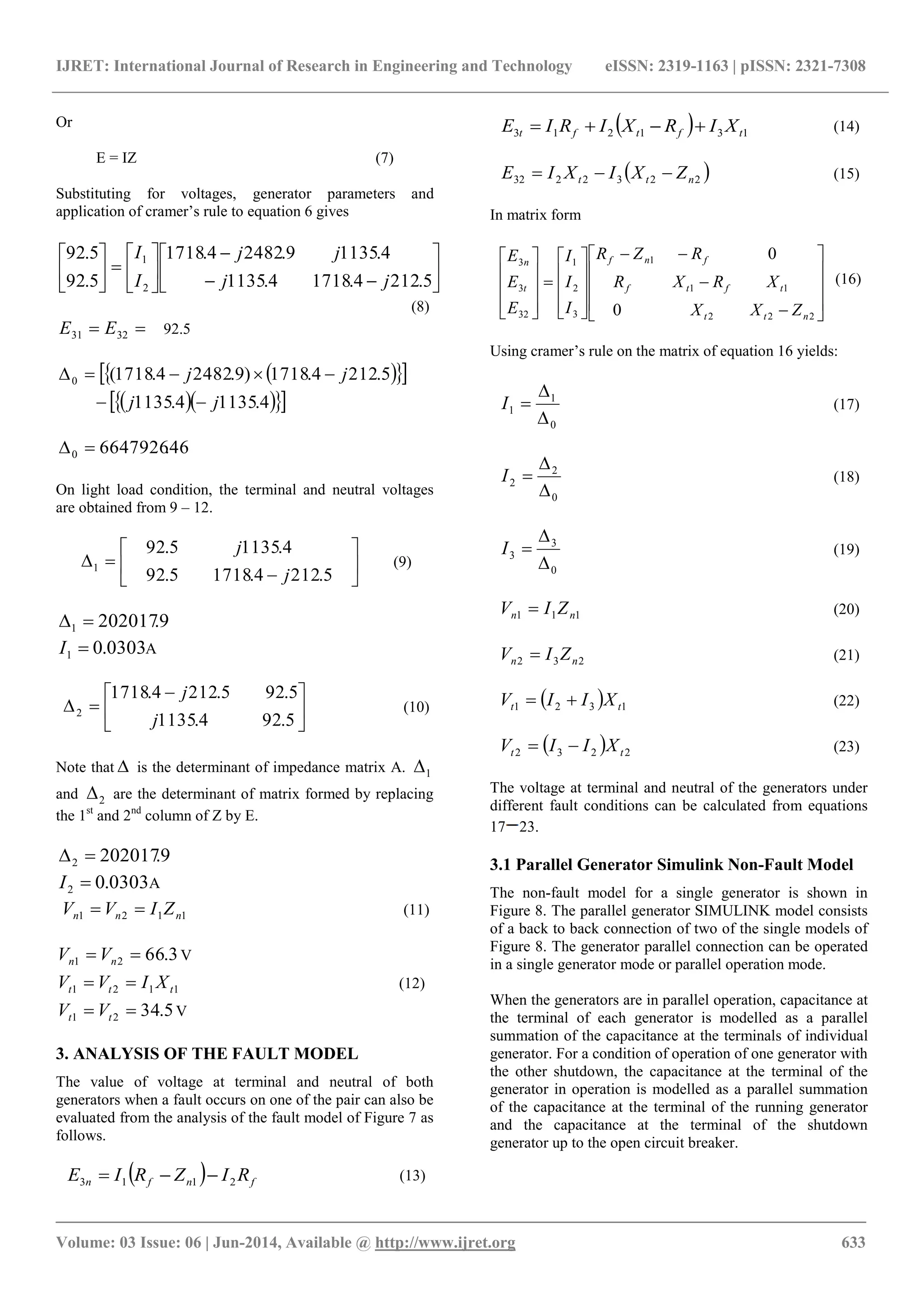 Parallel unit connected generator model for third | PDF