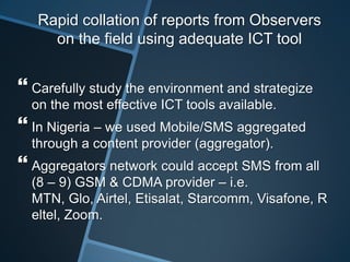 Parallel vote tabulation nigeria experience | PPTX