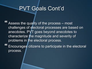 Parallel vote tabulation nigeria experience | PPTX