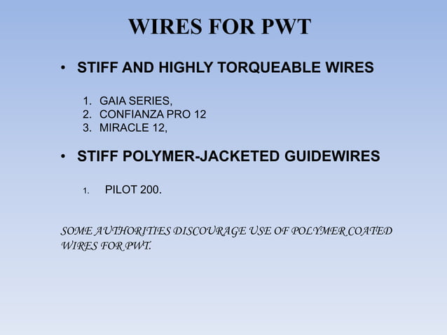 Parallel wire Technique in CTO PCI | PPTX