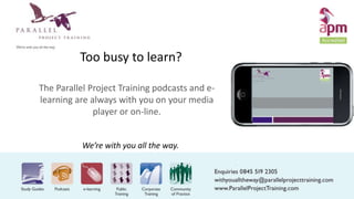 Parallel Project Management Training | PPTX | Education industry ...