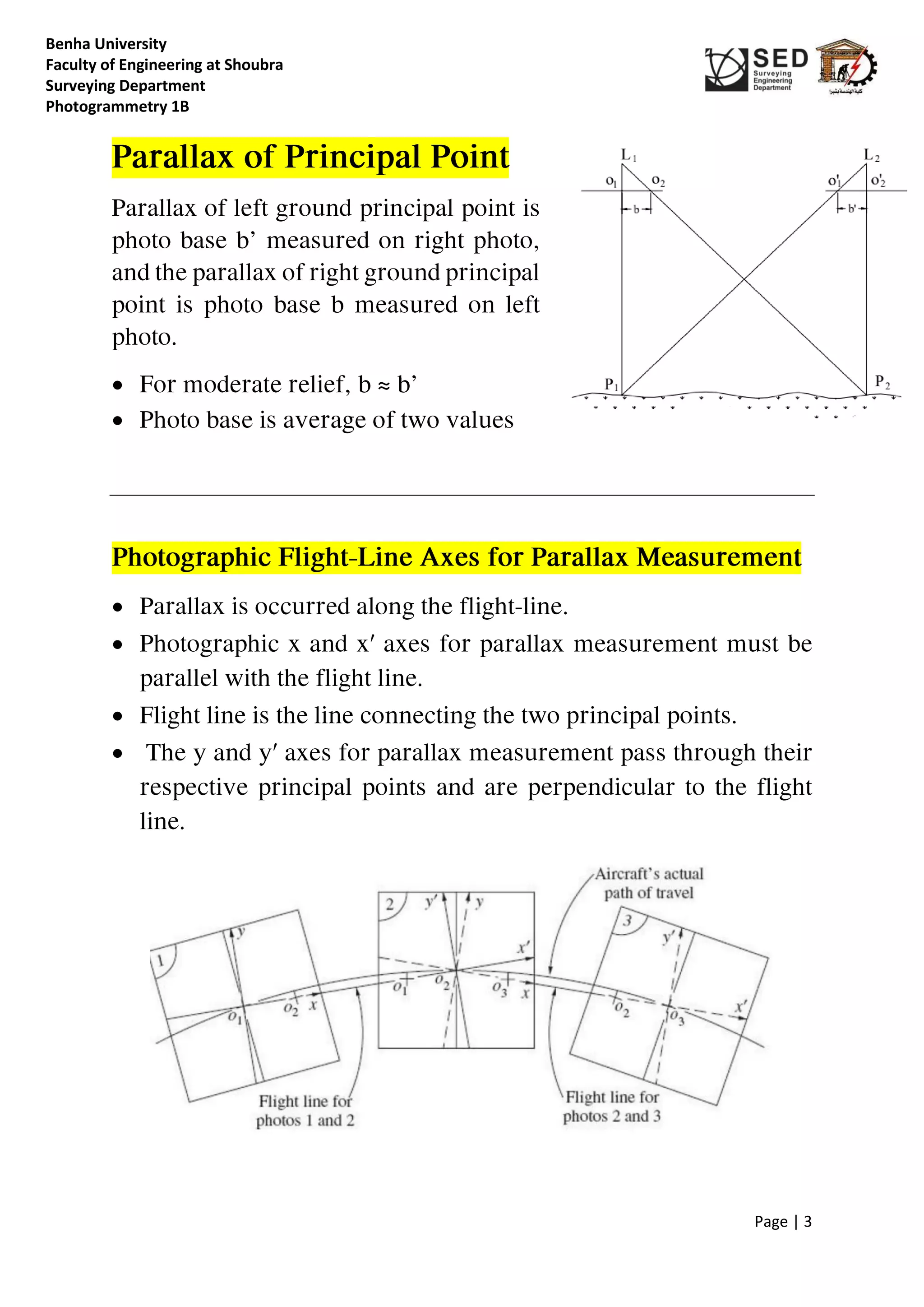 Photogrammetry - Stereoscopic Parallax | PDF