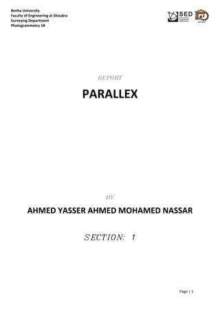 Photogrammetry - Stereoscopic Parallax | PDF